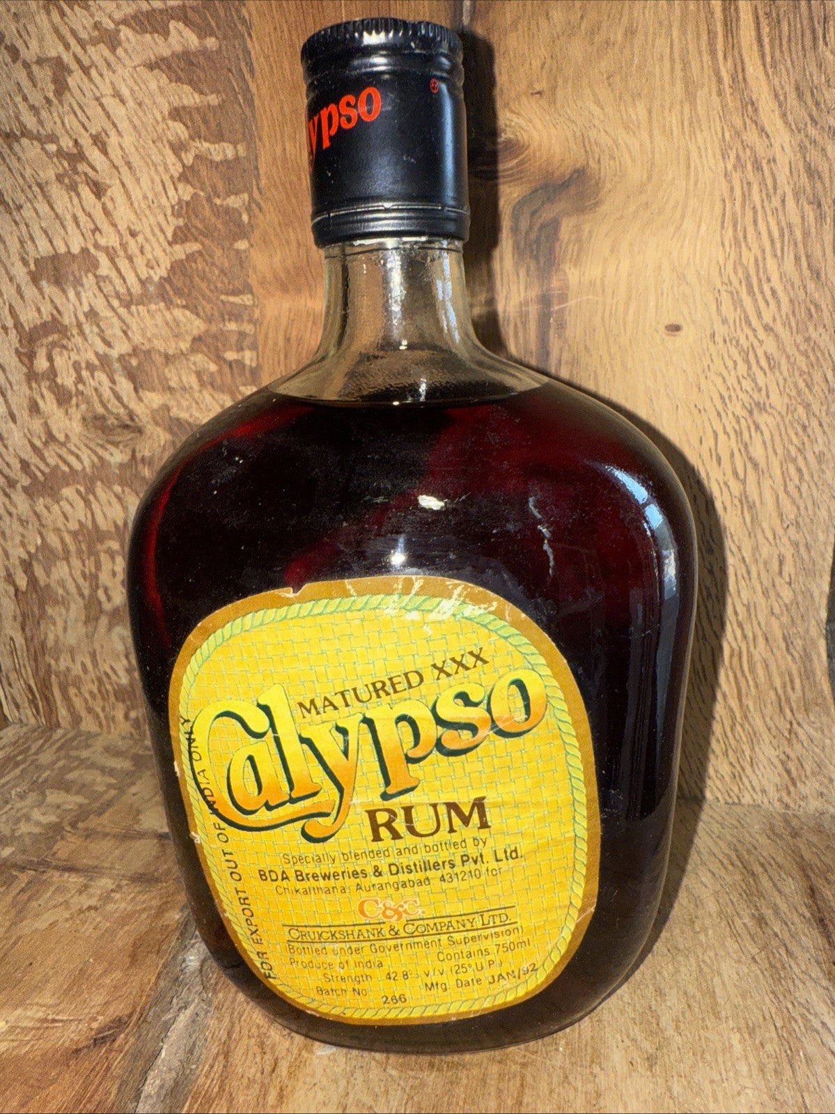 Indian Calypso Rum: Rare 1992 Vintage Spirit | 750ml Bottle – Little ...