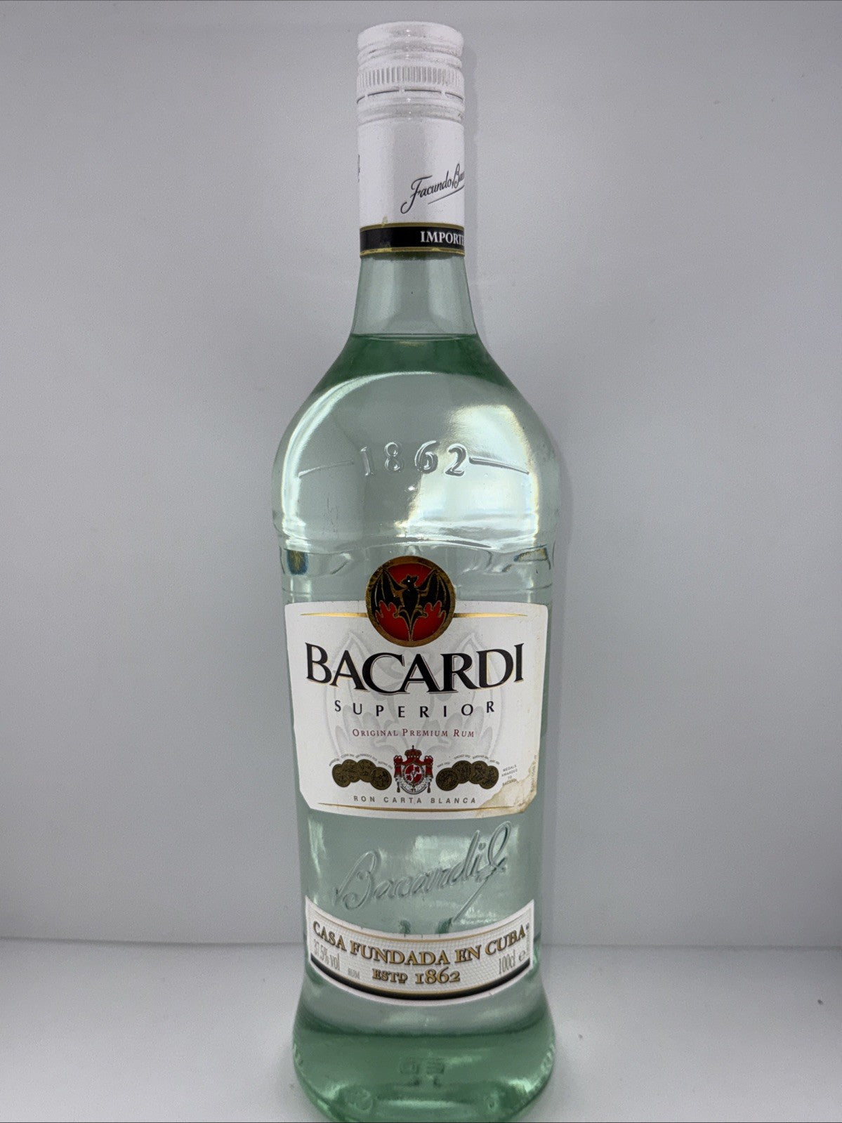 Bacardi Superior Carta Blanca White Rum | 1L Bottle | 37.5% ABV ...
